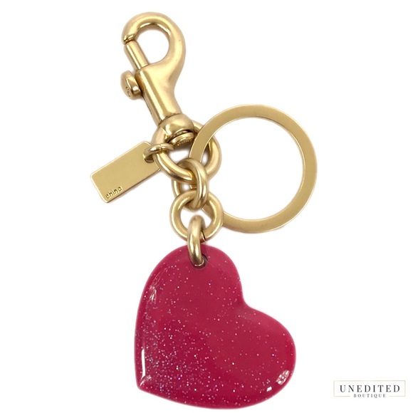 Coach | Accessories | Nwt Coach Signature Resin Heart Bag Charm | Poshmark